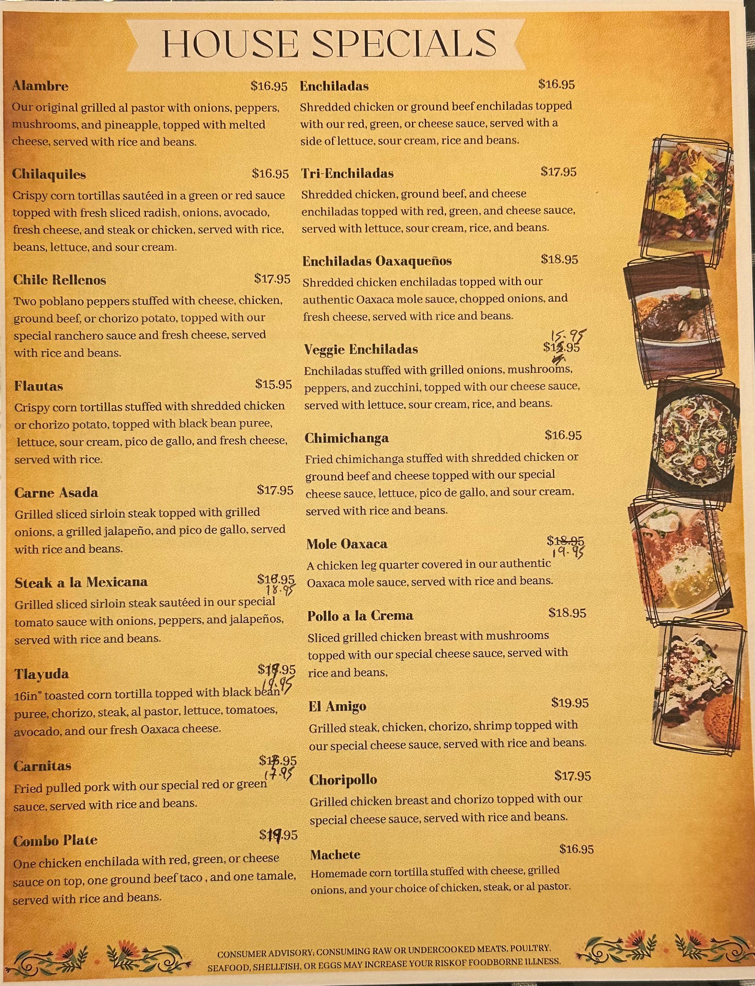 menu – MI PUEBLO MEXICAN RESTAURANT